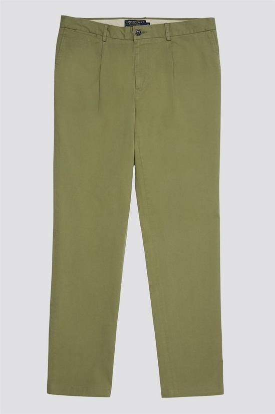Trousers Slim Fit Pleat Front Chinos Hammond And Co